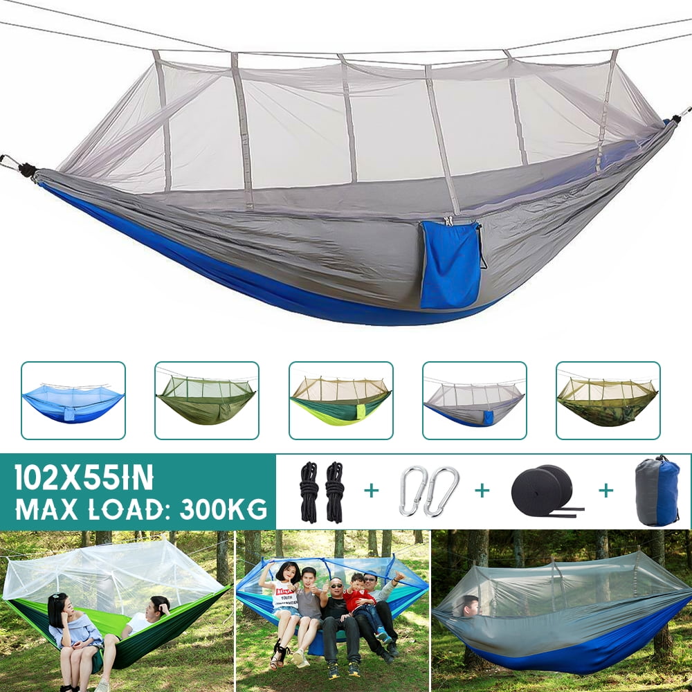 Zengest Camping Hammock with Mosquito/Bug Net, Outdoor Portable ...