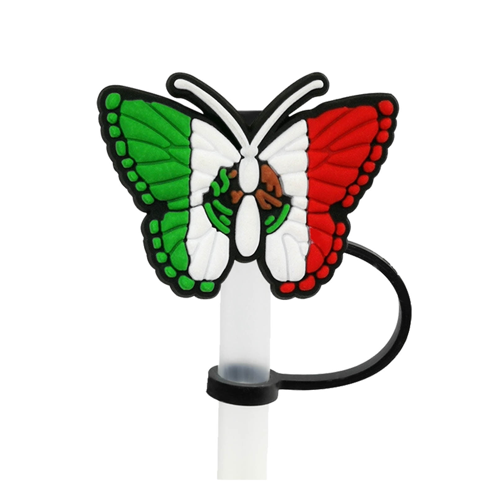 Zenghuiiii Cups And Saucers Colorful Butterfly Design Straw Cover For ...