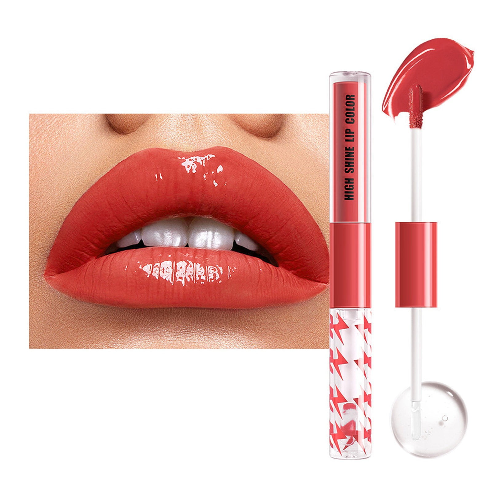 Zenghuiiii Double Lip Gloss Lipstick Non Stick Cup Long Lasting Lip ...