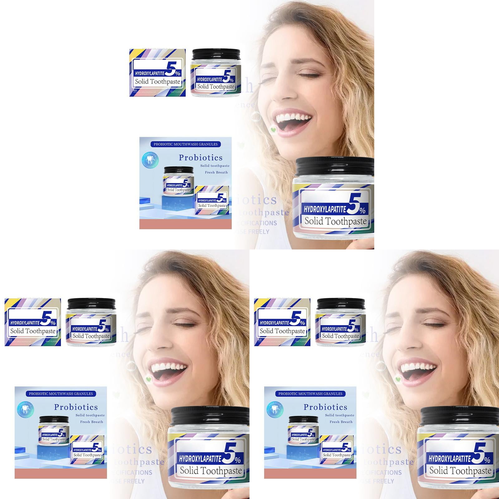 Zenghuiiii Probiotic Solid Toothpaste Portable Yellow Stains Freshens ... Zenghuiiii Probiotic Solid Toothpaste Portable Yellow Stains Freshens ...