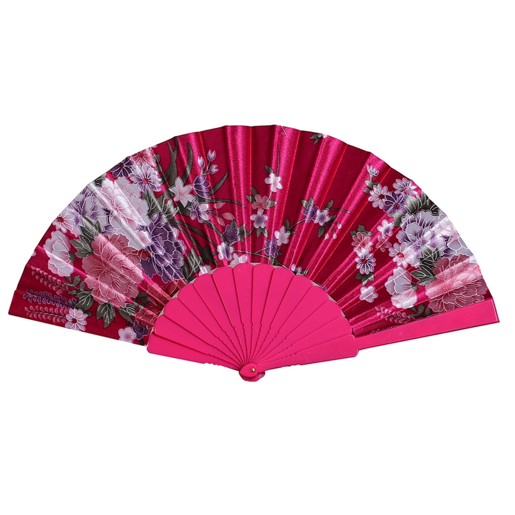 Zenghuiiii Waist Clip on Fan Chinese Dance Wedding Party Lace Silk ...