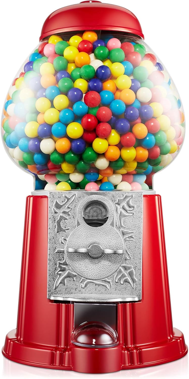 Zengpin 12" Gumball Machine with Glass Globe and Metal Base - Pink ...