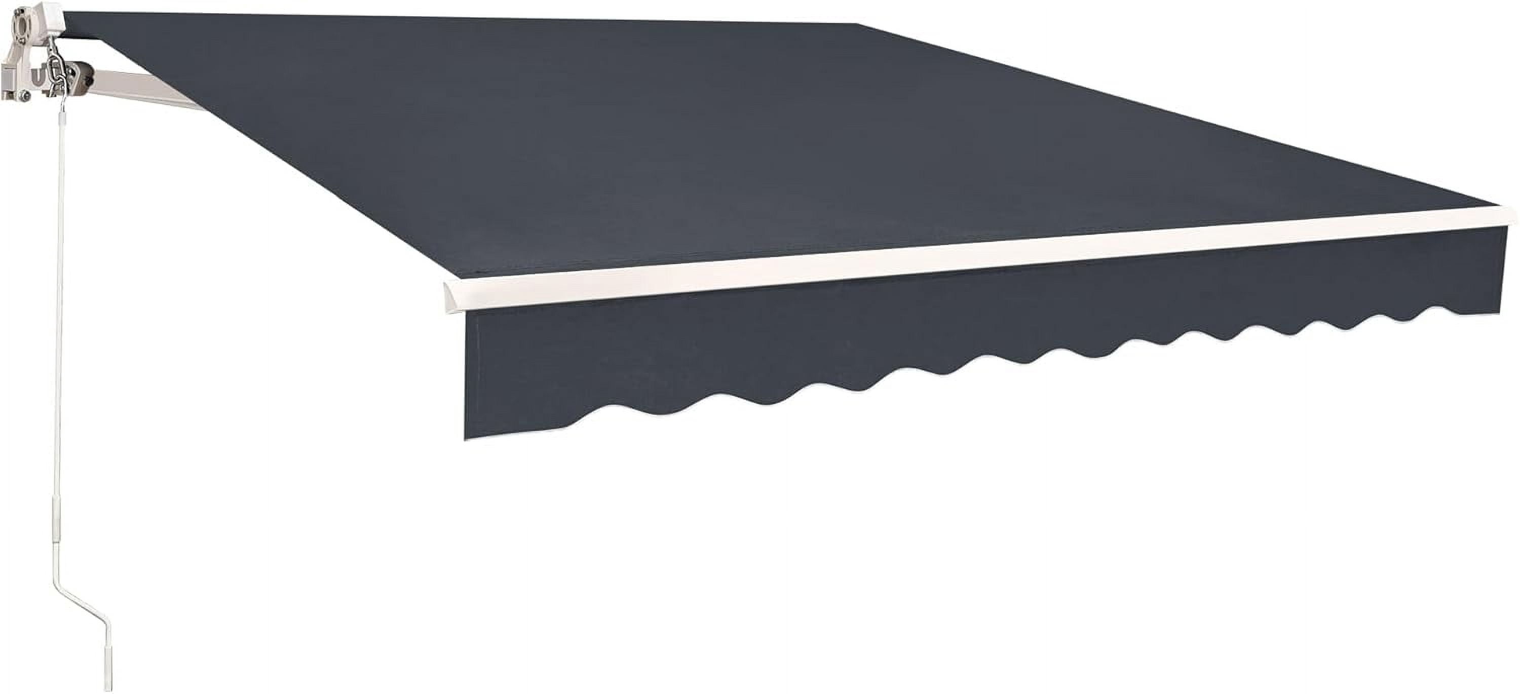 Zengpin 13x8 Feet Manual Retractable Patio Door Window Awning Sunshade ...