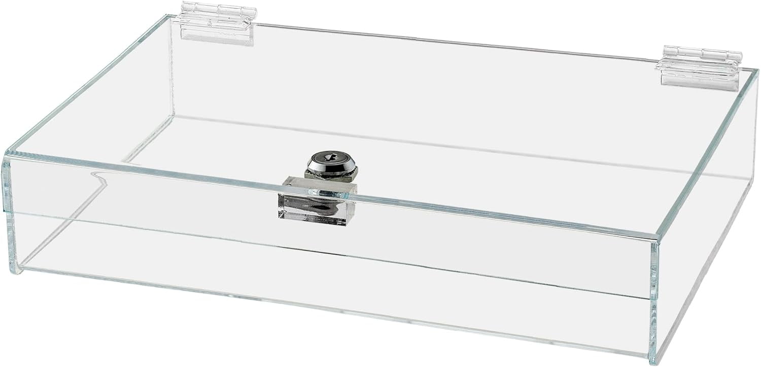 Zengpin Acrylic Locking Display Case with Keys Clear Rectangular ...