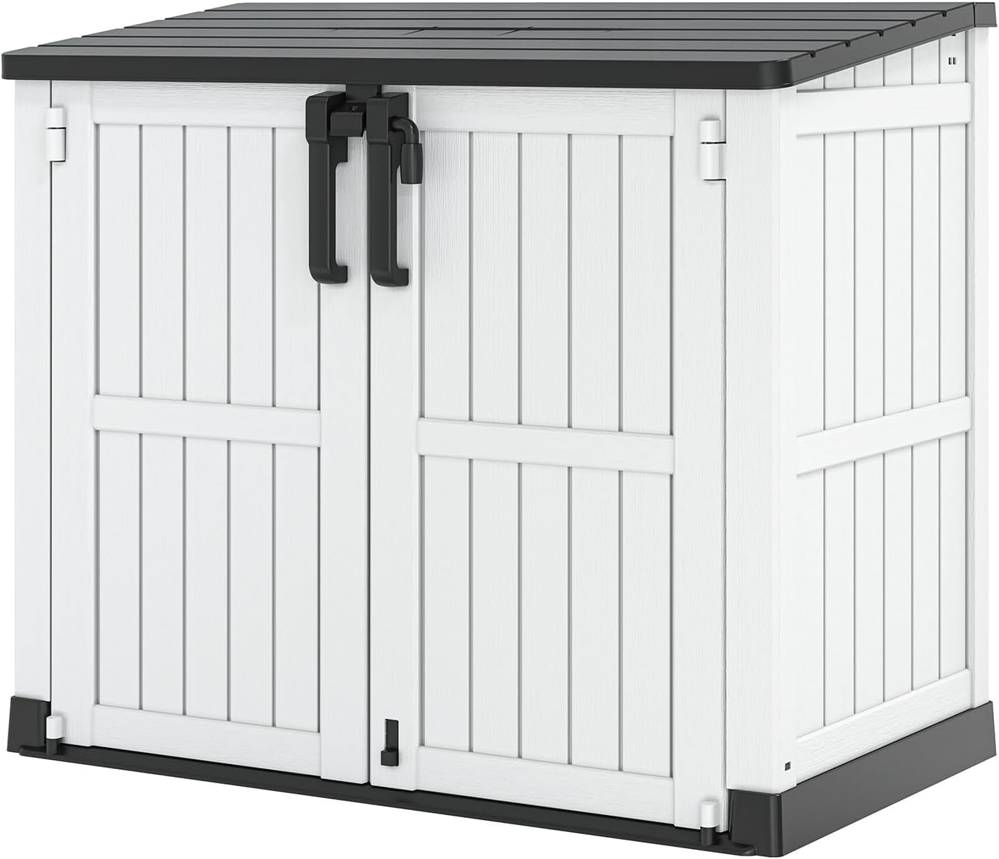 Zengpin Light Gray Outdoor Resin Storage Shed 36 Cu. Ft. Garden ...