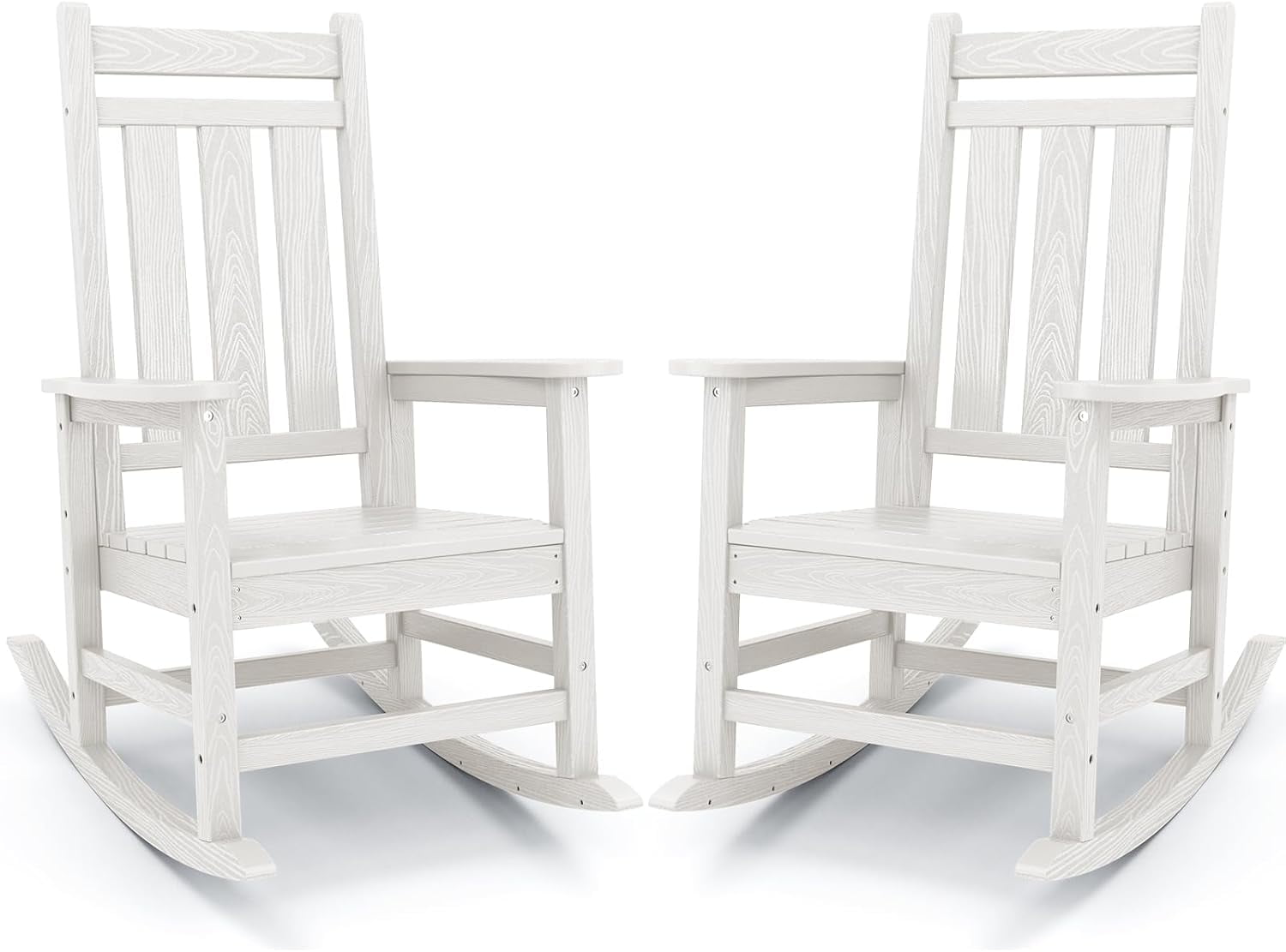 Zengpin Outdoor Patio Rocking Chair Set of 2, Weather Resistant ...