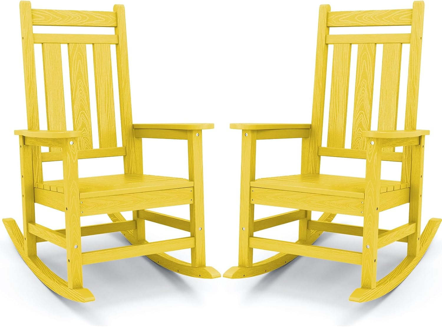 Zengpin Outdoor Patio Rocking Chair Set of 2, Weather Resistant ...