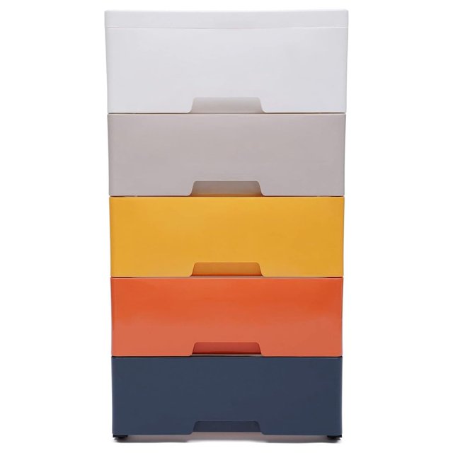Zengpin Plastic Drawers Dresser Drawer 5 Drawers Drawer Units Vertical ...