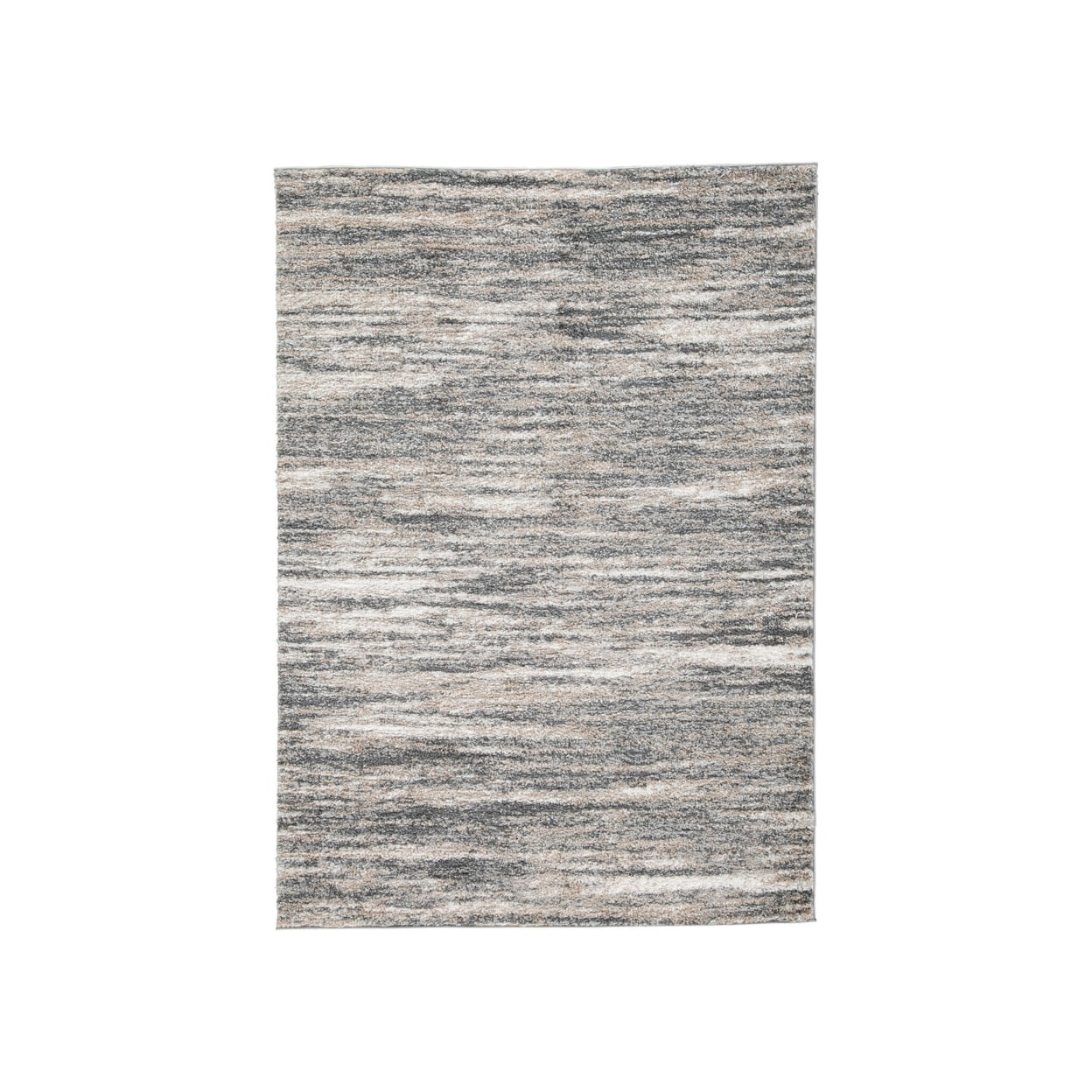 Zeni 5 x 7 Modern Area Rug Smokey Lined Design Soft Fabric Ivory Beige ...