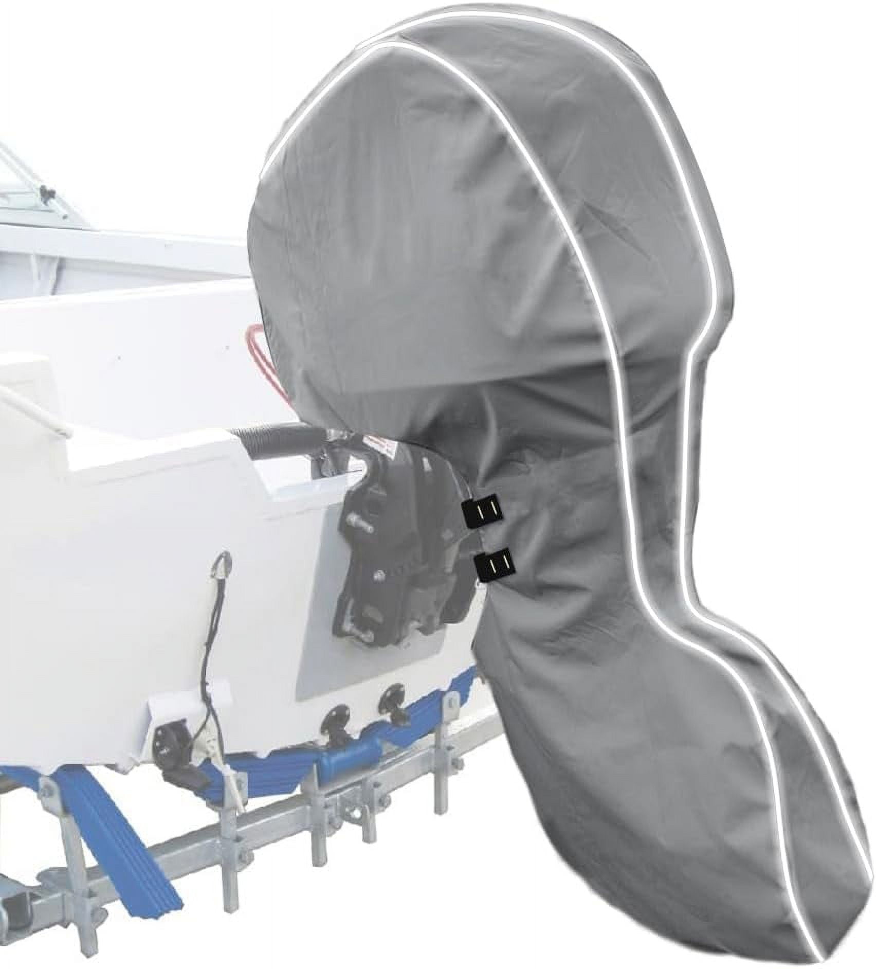 Zenicham 600D Waterproof Outboard Motor Cover, Gray, Fits 100-150 HP ...