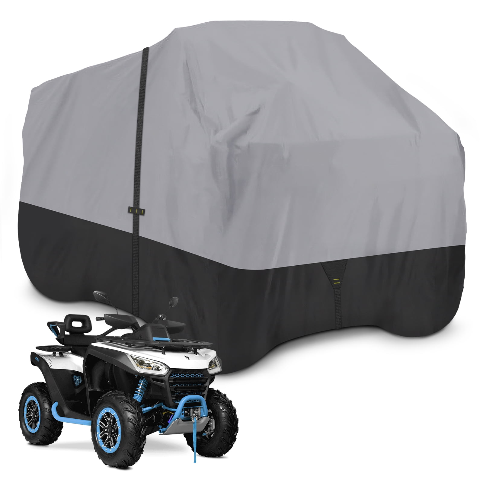 Zenicham, Black/Gray Polyester, Waterproof, Universal Fit ATV Cover L ...