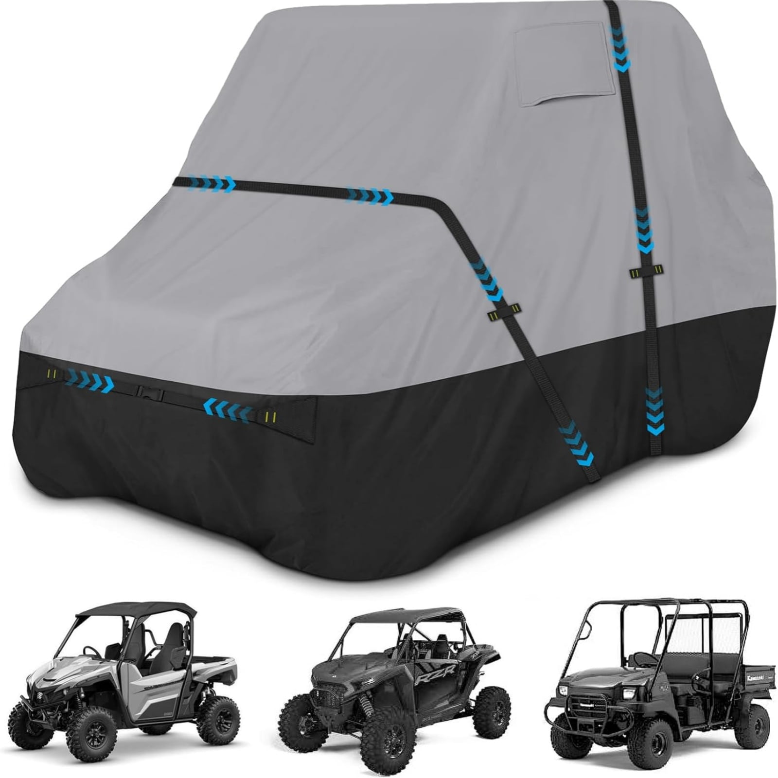 Zenicham UTV Cover, 600D Waterproof Heavy Duty Side by Side Cover,2-3 ...