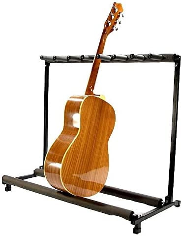 Zenison 7 Guitar Stand Multiple Seven Instrument Display Rack Folding ...