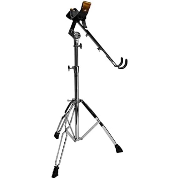 Zenison DJEMBE STAND Double Braced Chrome Adjustable Height Heavy Duty ...