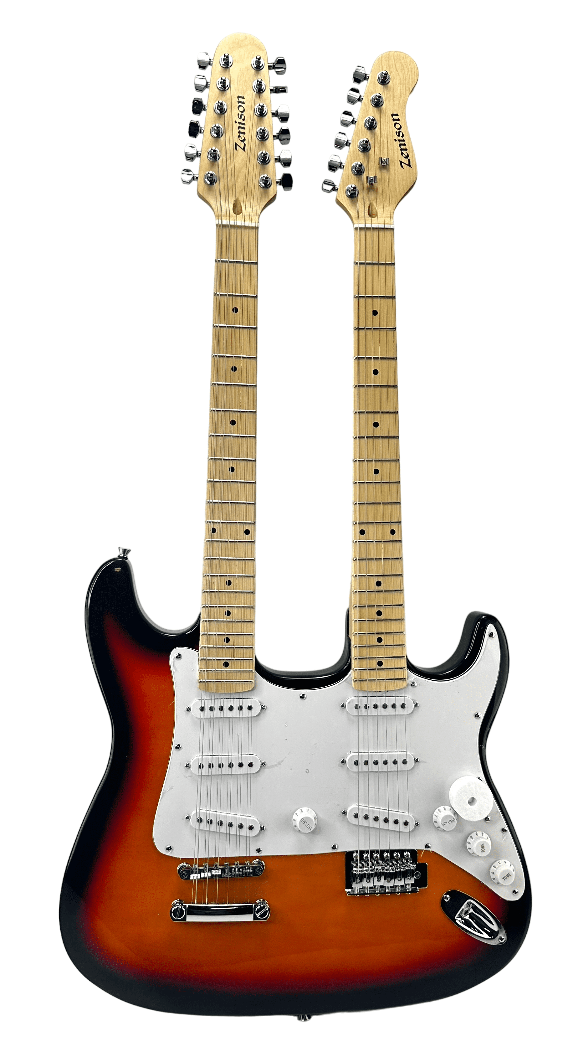 Sunburst Tobacco Double Neck Electric Guitar, 12 & 6 String - Walmart.com