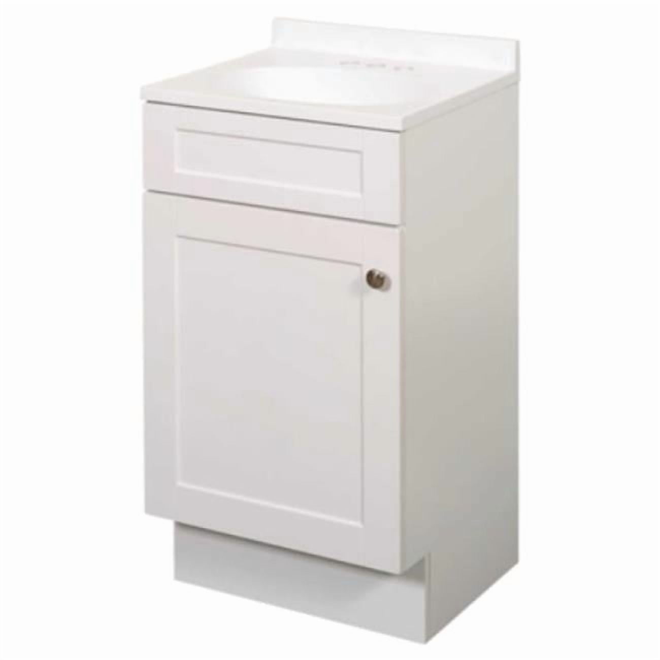 Zenith Home SBC18WW Shaker Door Vanity Combo, White - Walmart.com
