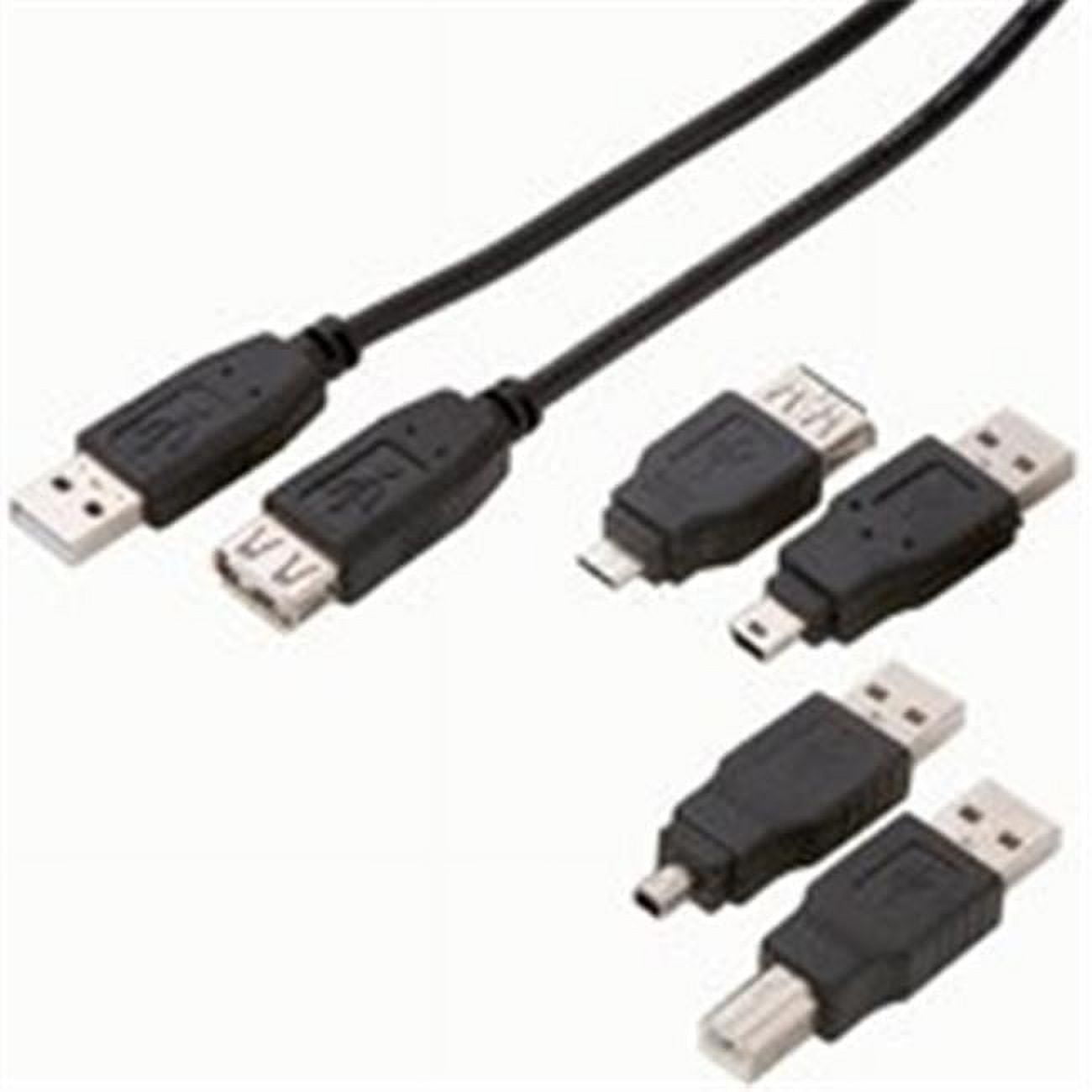 Zenith PU1005KTB USB Cable Kit, 3', Black - Walmart.com