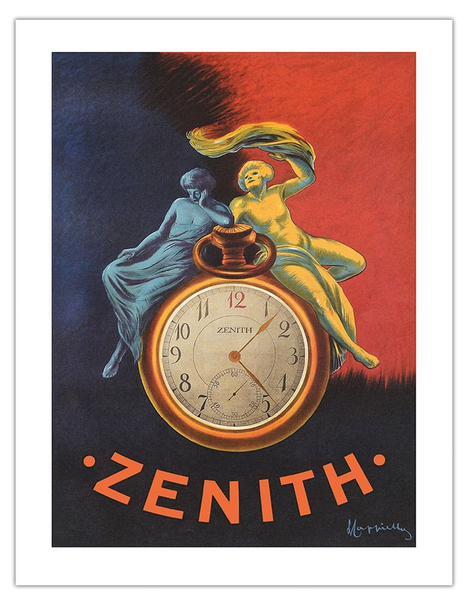 Zenith - Pocket Watch - Vintage Advertising Poster by Leonetto ...