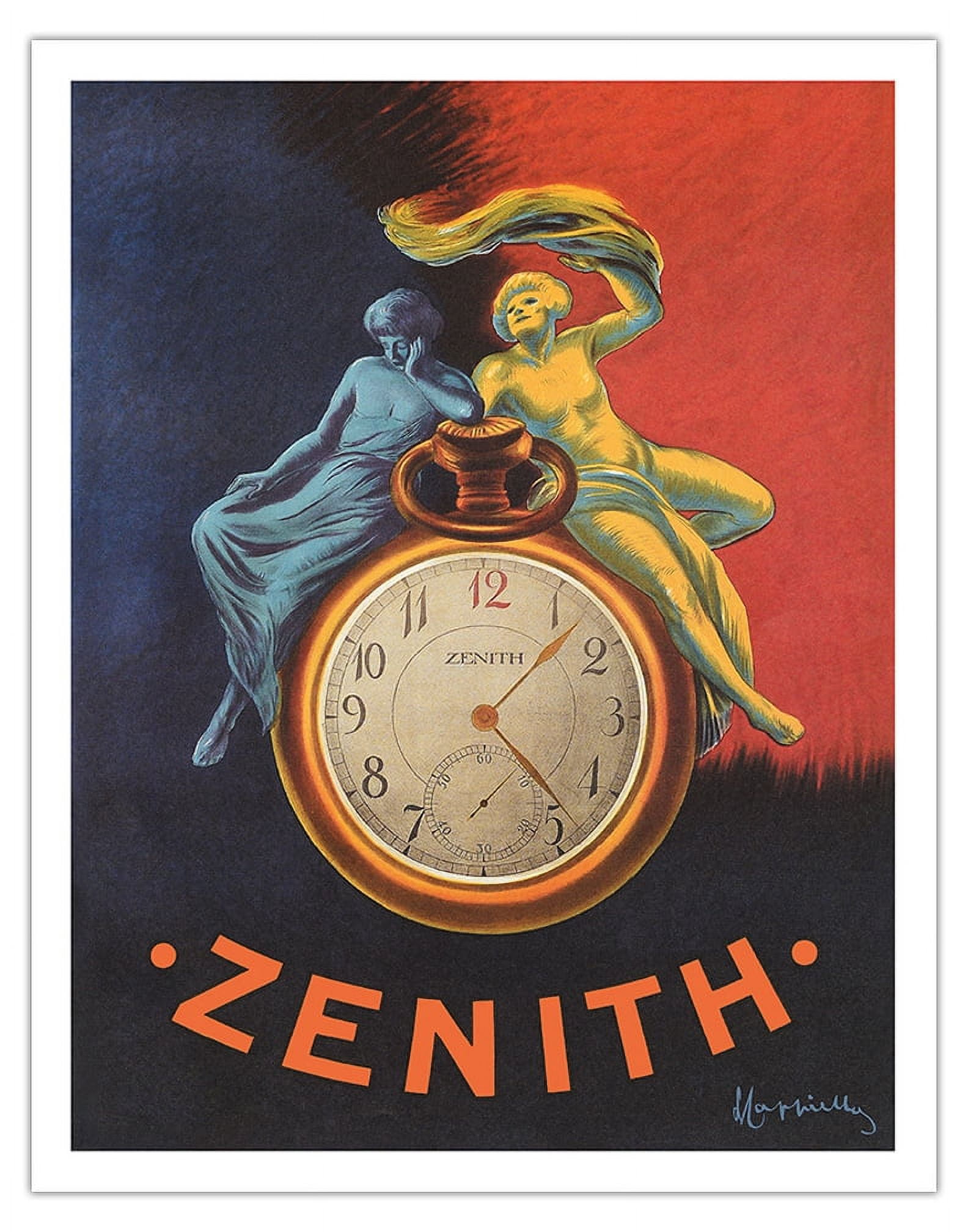 Zenith - Pocket Watch - Vintage Advertising Poster by Leonetto ...