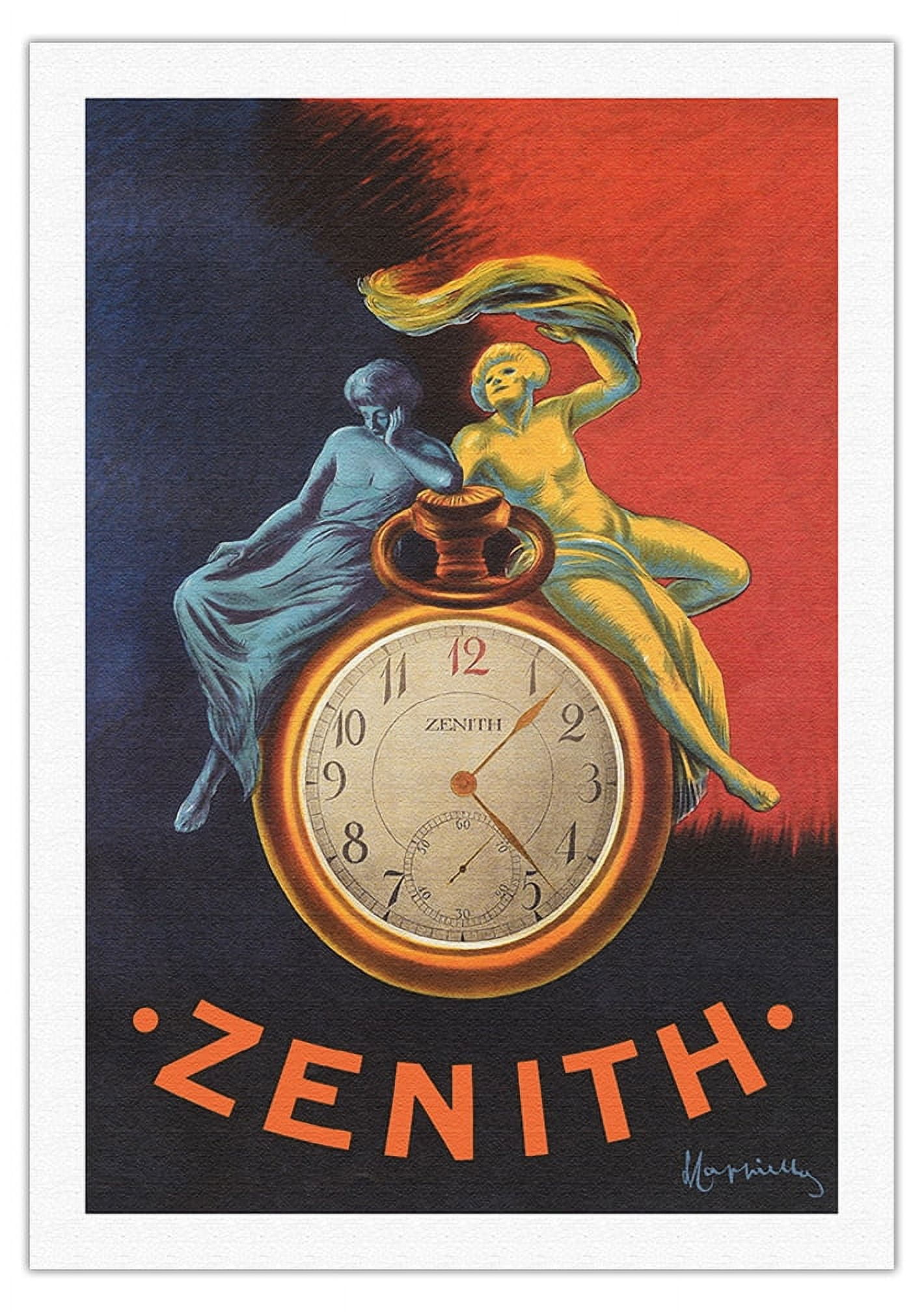 Zenith - Pocket Watch - Vintage Advertising Poster by Leonetto ...