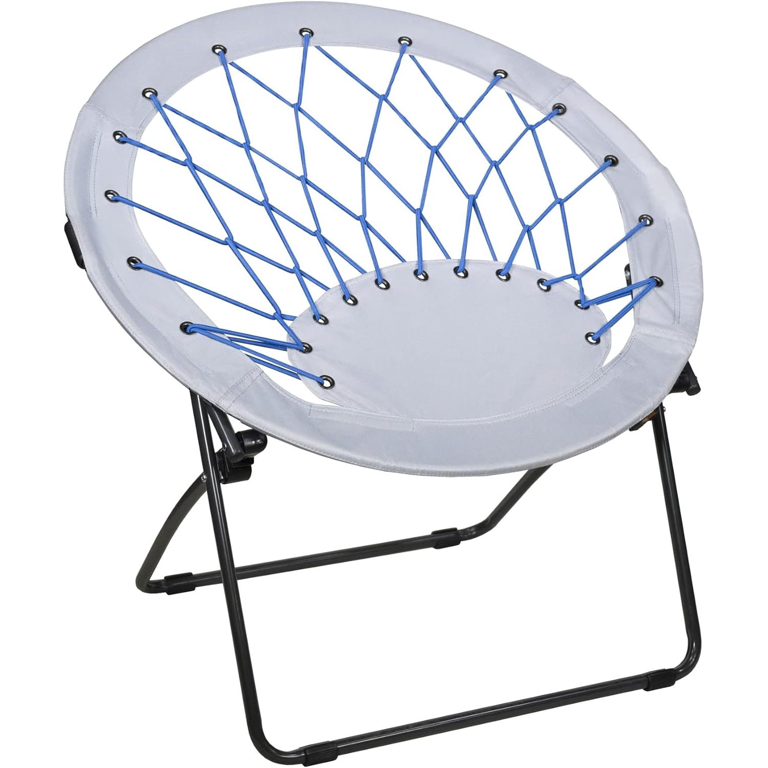 Zenithen Indoor Outdoor Bungee Round Metal Framed Folding Dish Saucer ...