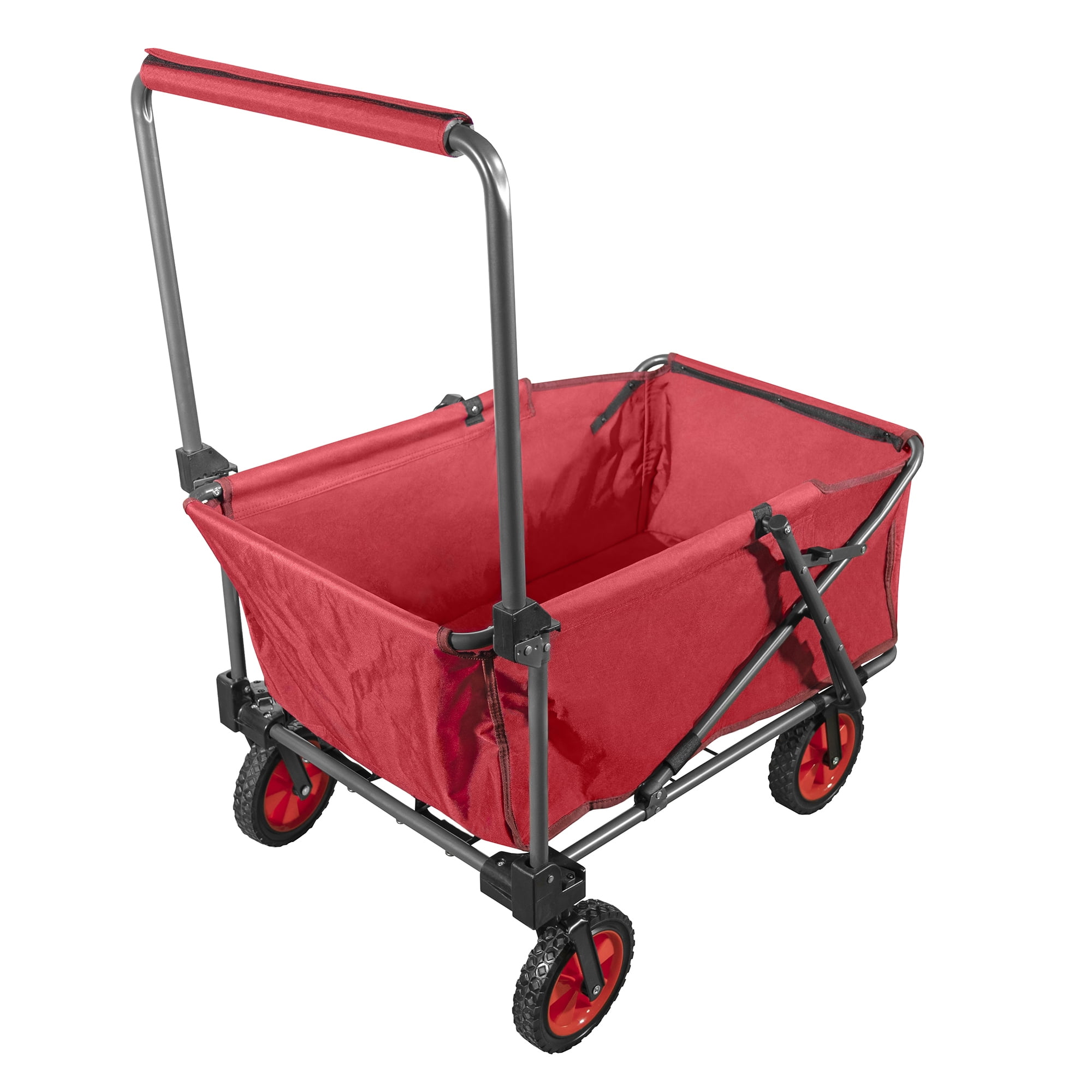 Zenithen Large Folding Portable Wagon with Travel Wheels, Red - Walmart.com