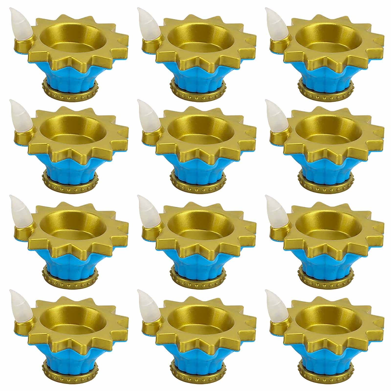 Zenithome 12pc LED Floating Candle Set – Waterproof Yellow Flash ...