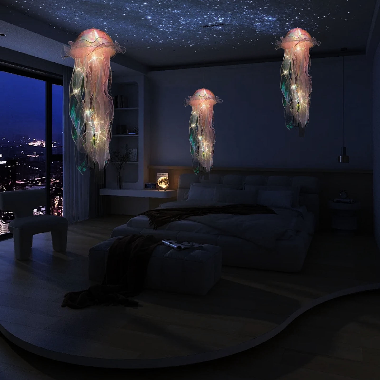 Zenithome 2 Jellyfish Lamp Material Packs, for Room Table Decorations ...
