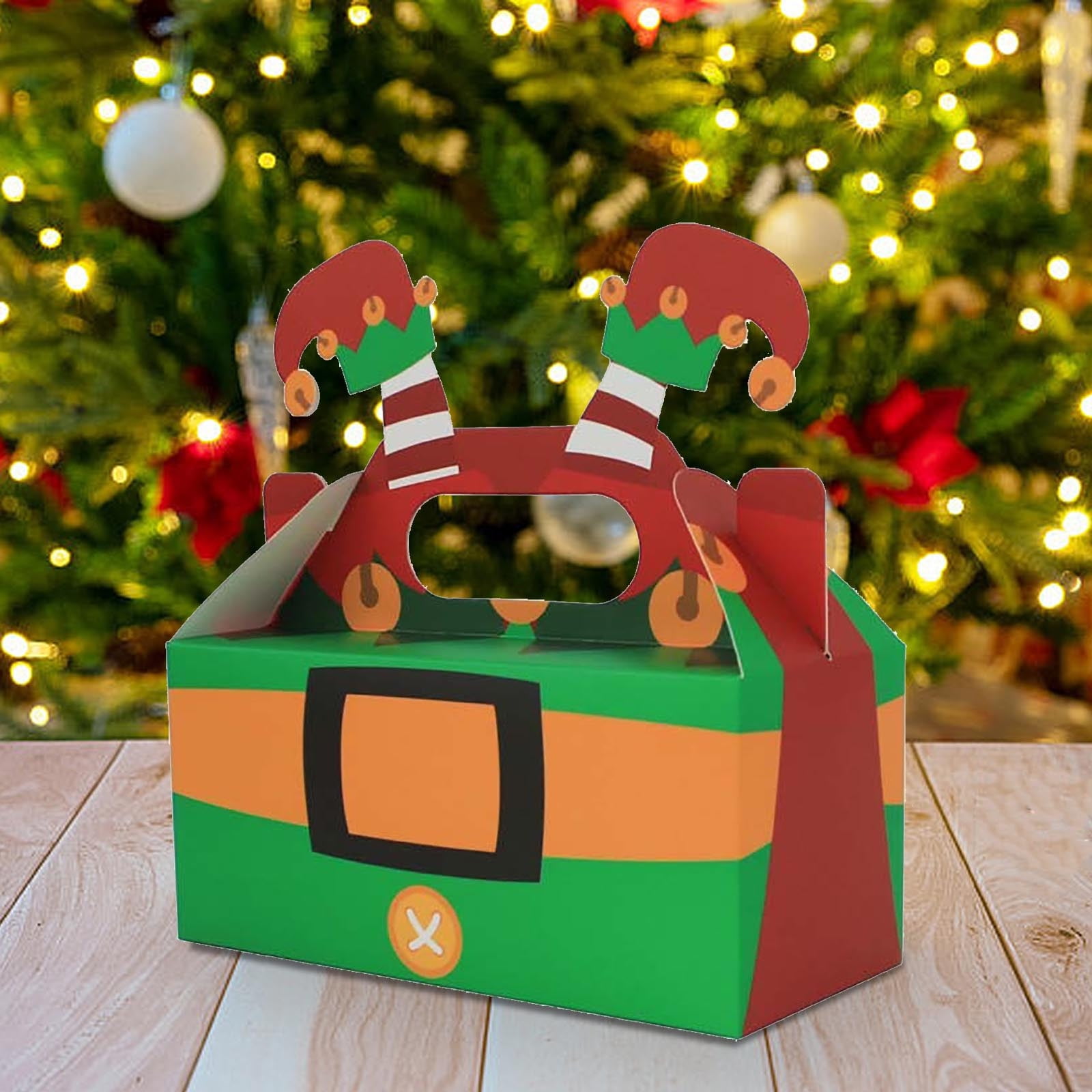 Zenithome 4-Piece Christmas Holiday Cookie Cake Gift Box Set, Festive ...