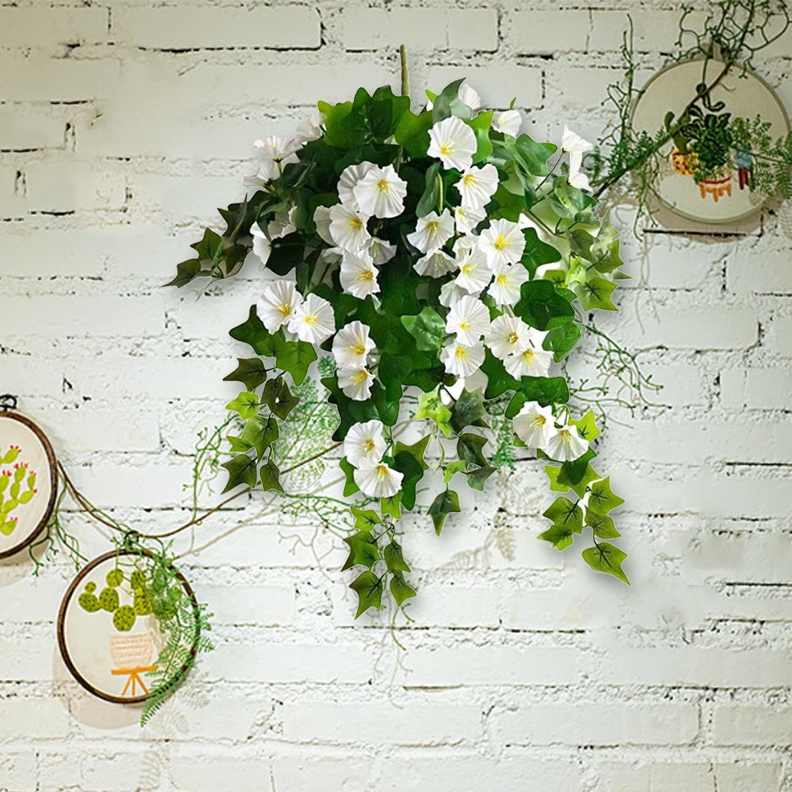 Zenithome Artificial Morning Glory Wall Hanging Silk Trumpet Flower ...