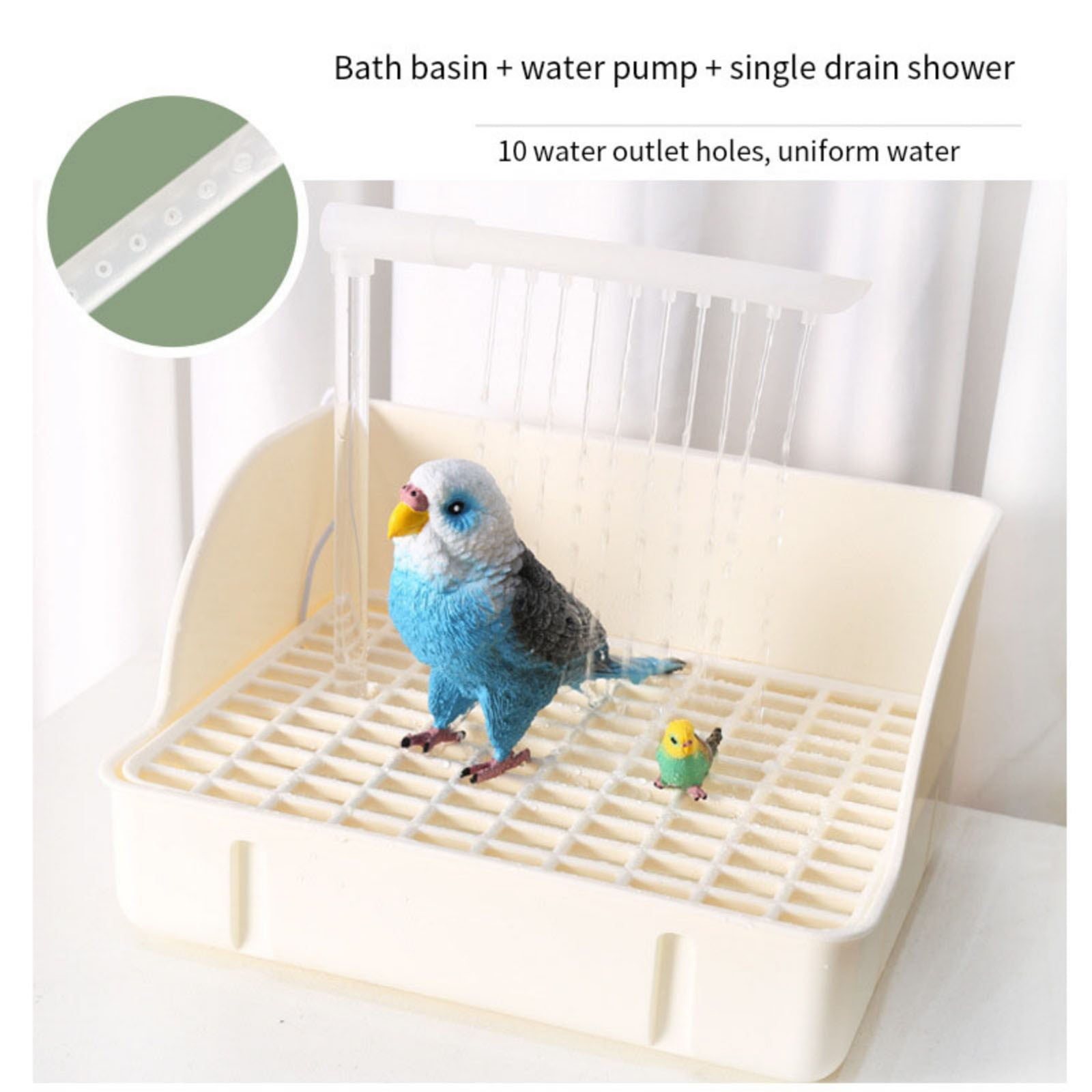 Zenithome Automatic USB Bathtub Shower for Birds - Effortless Bathing ...