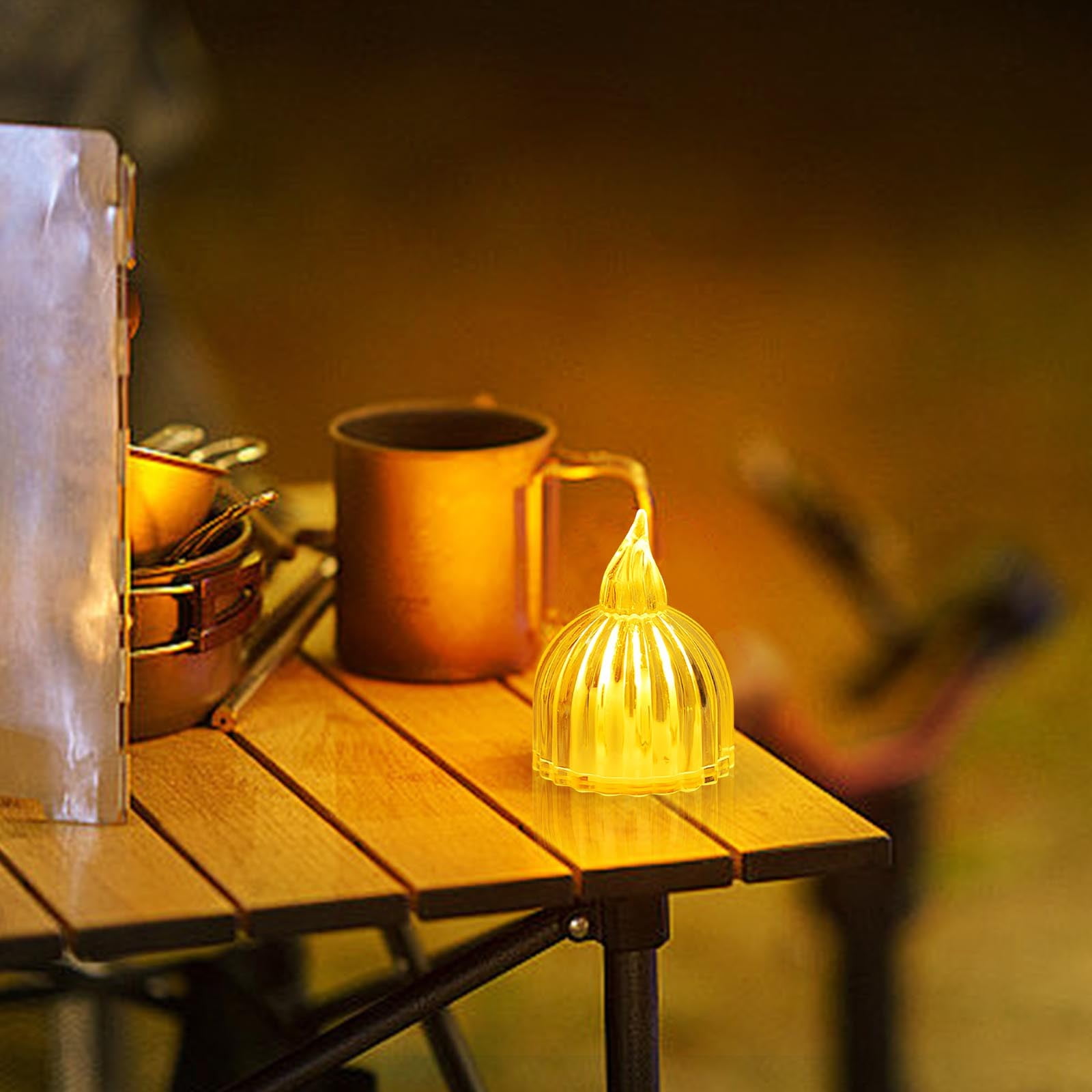 Zenithome Battery Powered Round Candy Candle Lamp, Flameless LED Night ...