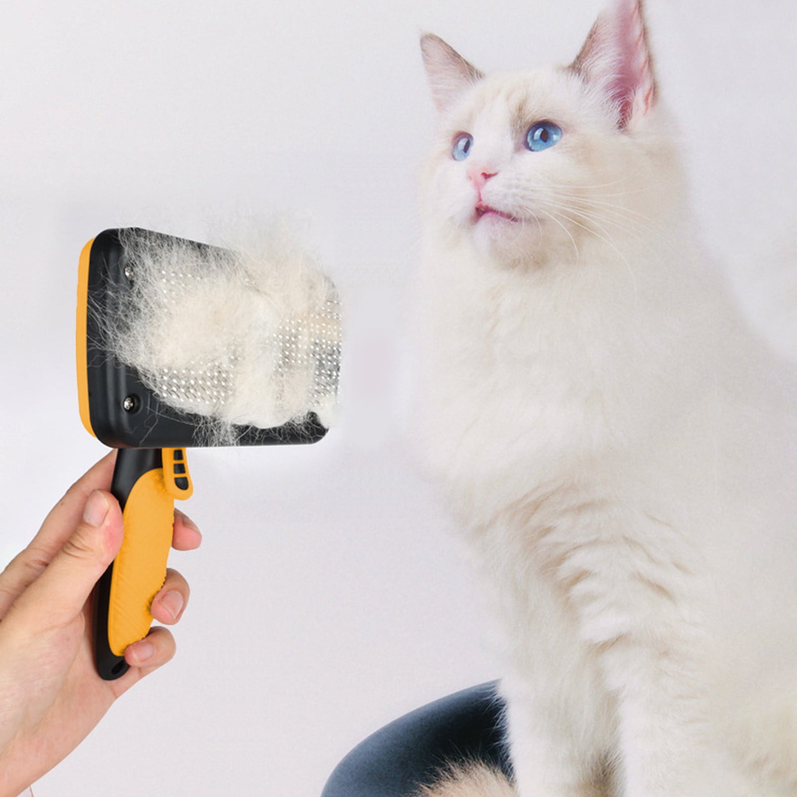 Zenithome Self-Cleaning Pet Comb for Dogs & Cats - Detangling Needle ...