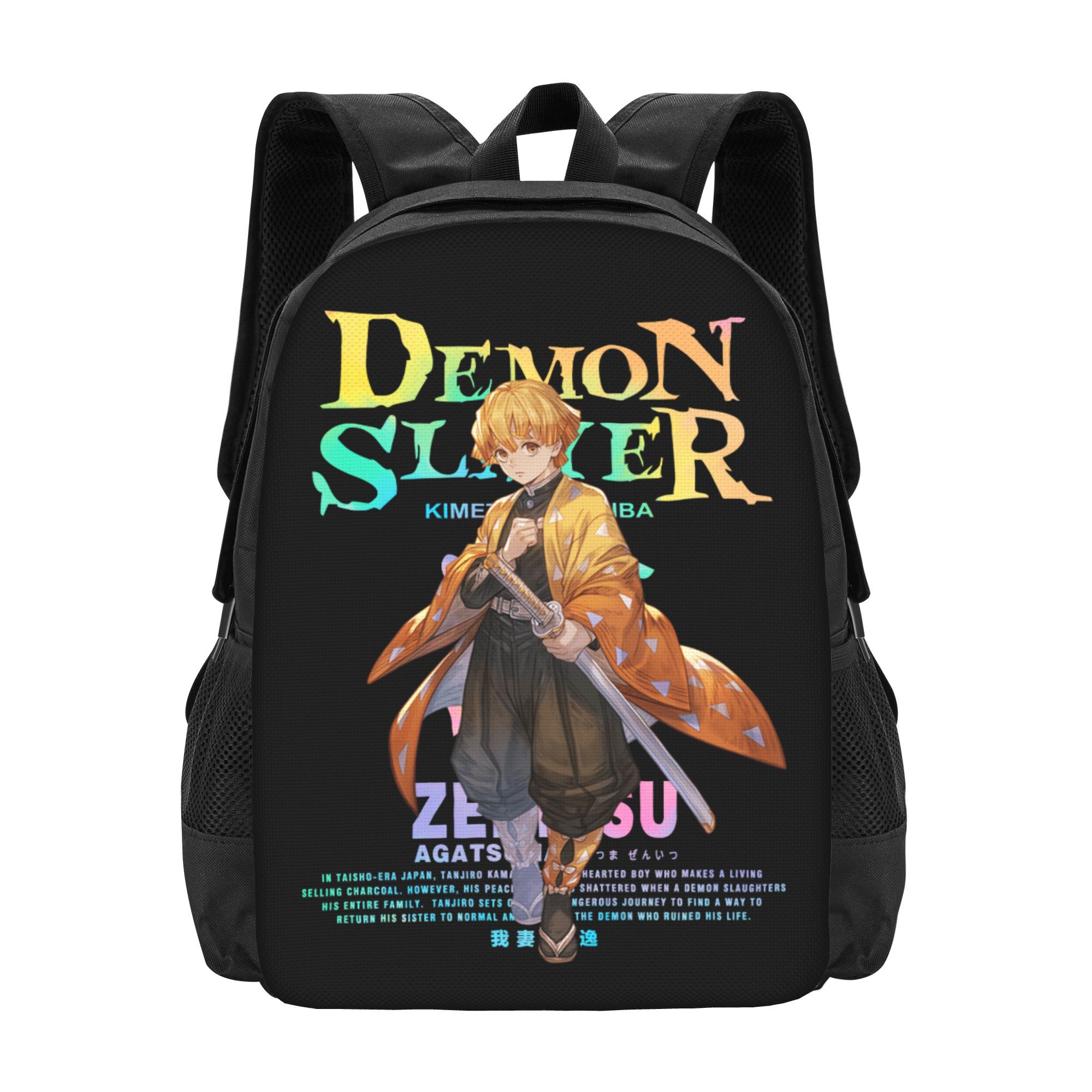 Zenitsu Agatsuma Demon Slayer Backpacks for Men Women Book Bag Travel ...