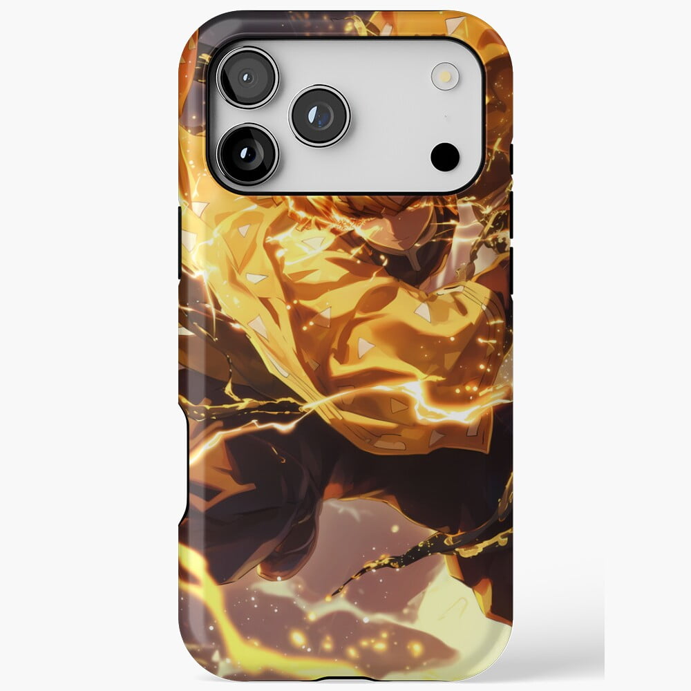 Zenitsu Agatsuma Demon Slayer Trio iPhone Case 17 11 12 13 14 15 16 Pro ...