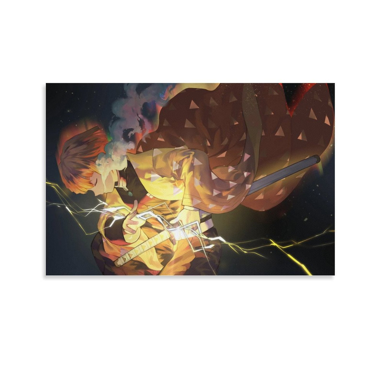 Zenitsu Agatsuma Poster Posters Wall Art Painting Canvas Gift Living ...