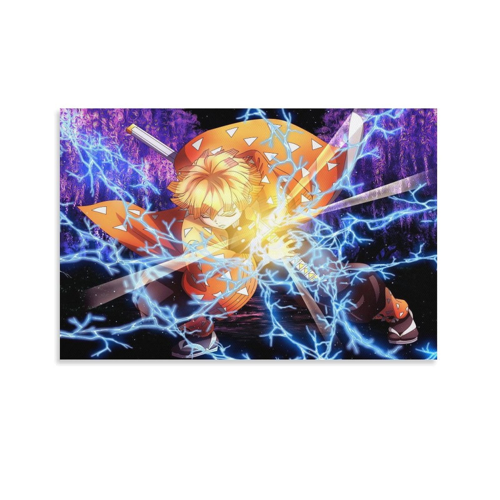 Zenitsu Agatsuma Print Photo Art Painting Canvas Poster Home Decorative ...