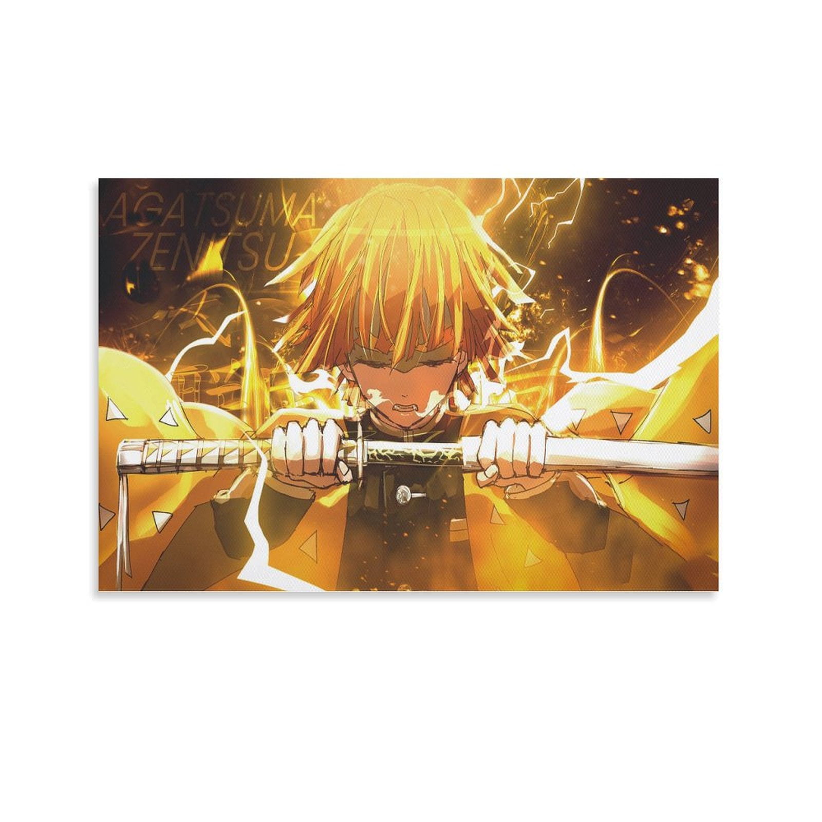 Zenitsu Agatsuma Wall Art Home Decor Poster Wall Art Hanging Picture ...