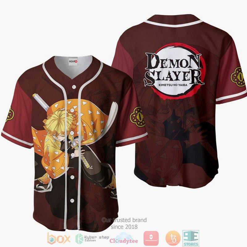 Zenitsu Red Demon Slayer Baseball Jersey Shirt Sunny Shirt - Walmart.com