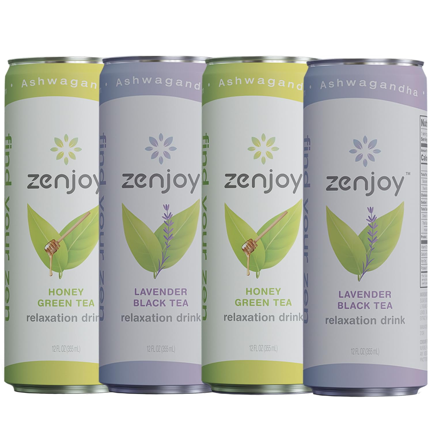Zenjoy Lavender Black Tea & Honey Green Tea Mixed 4 Pack - Calming ...