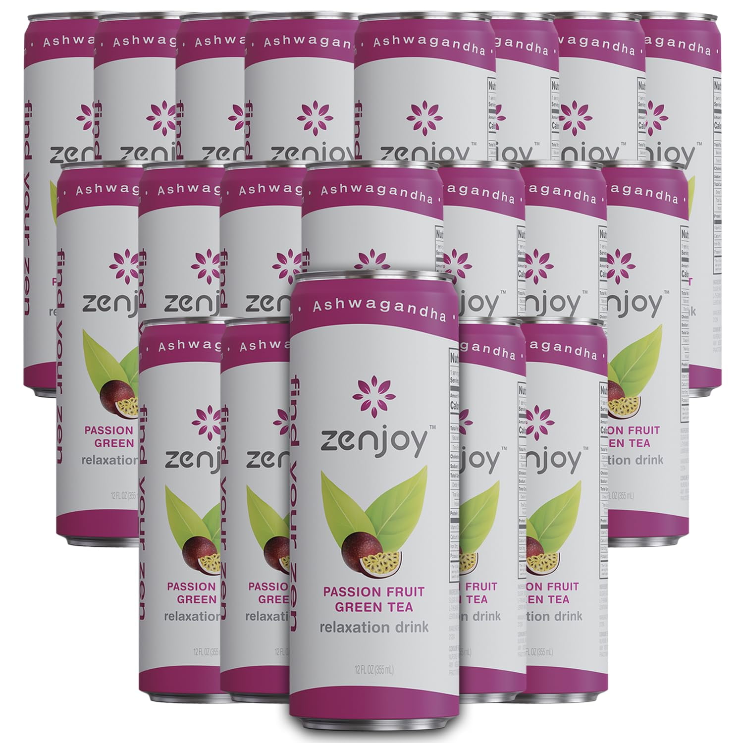 Zenjoy Passion Fruit Green Tea Relaxation Drink 20 Pack - Calming Drink ...