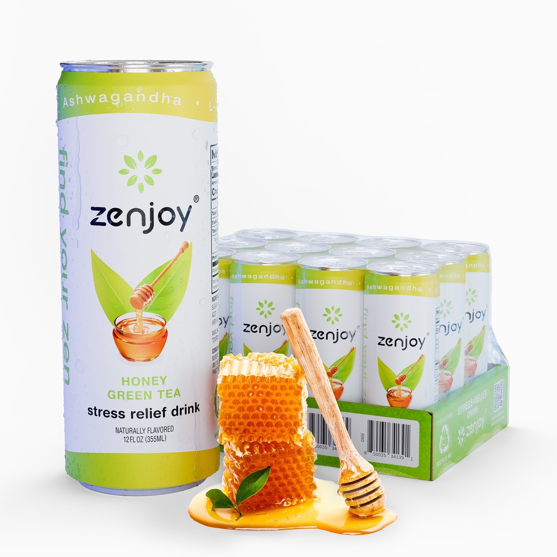 Zenjoy Stress Reief Drink, Calming Green Tea, Non Alcoholic ...