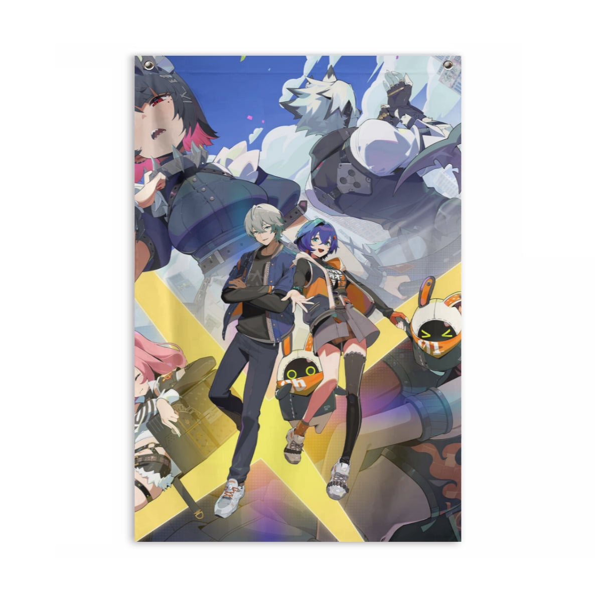 Zenless Zone Zero Cartoon Flag 4x6ft Banner for Dormitory Decoration ...