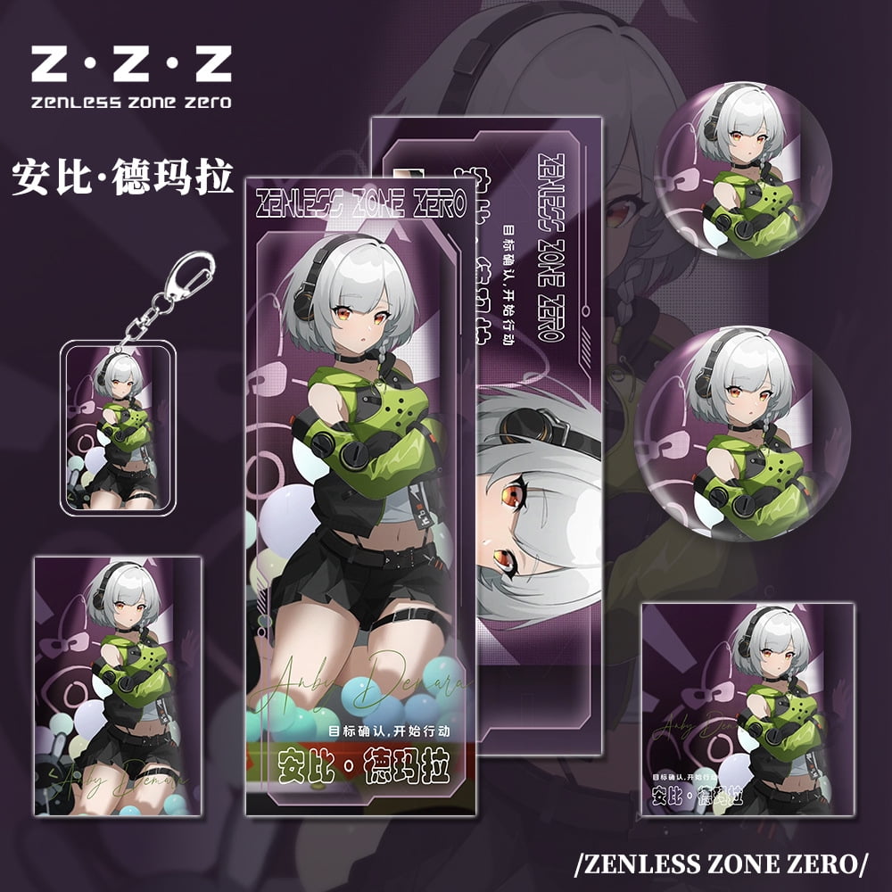 Zenless Zone Zero Figure All Game Character 6Pcs KeyChain Postcard Laser Ticket Photocard Set ...