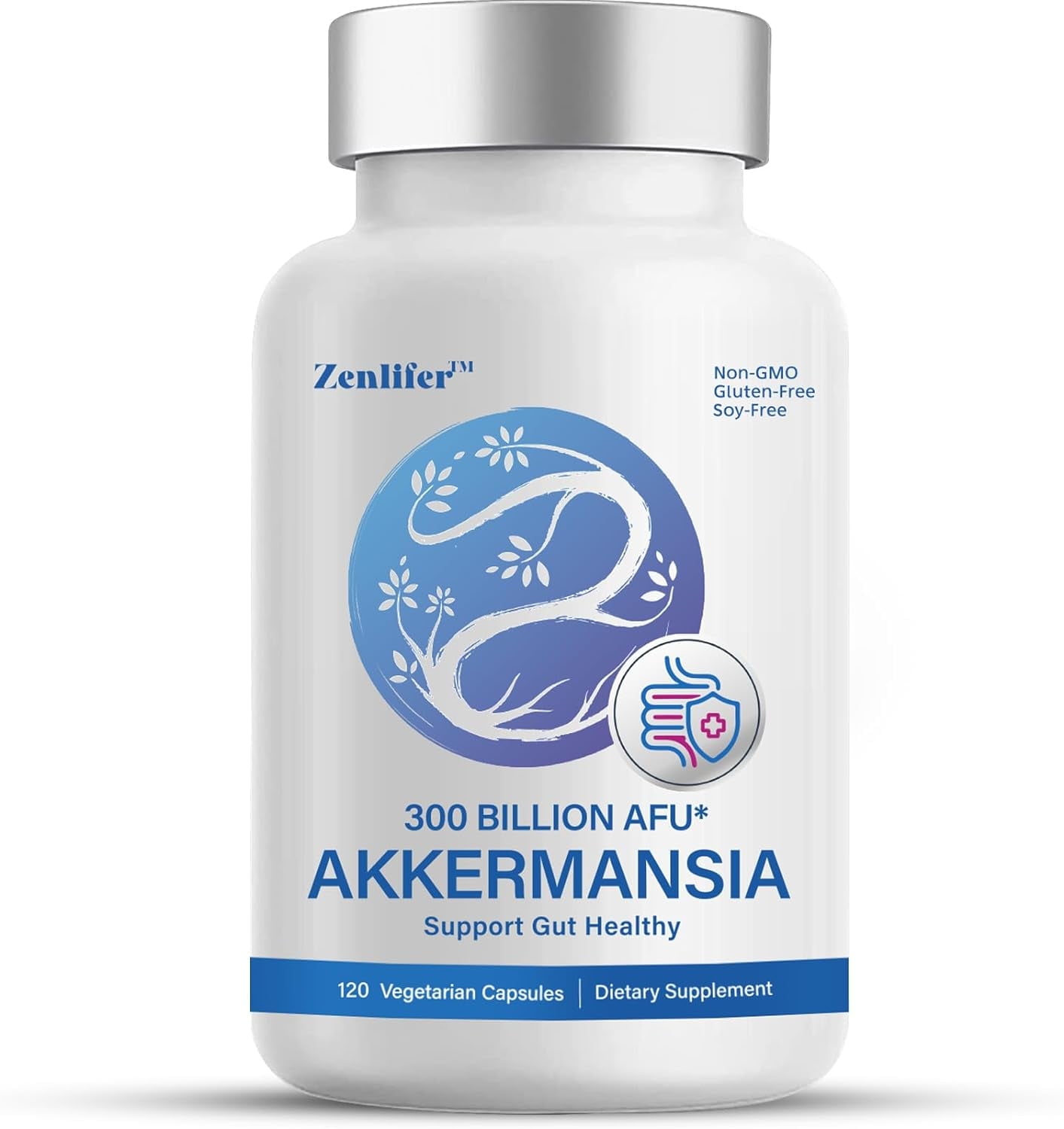 Zenlifer 120 Capsules 300 Billion AFU Akkermansia Probiotic Enhances ...