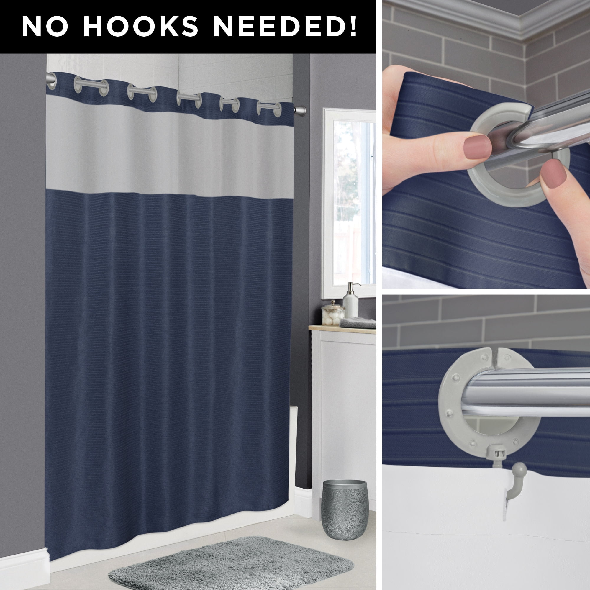 Zenna Home Fabric Shower Curtain