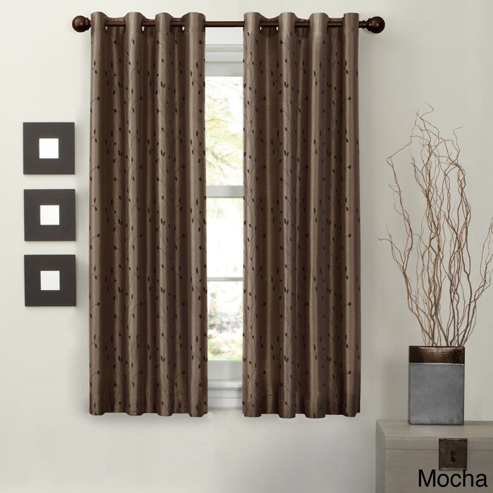 Zenna Home Jardin Embroidered Thermal Lined Window Panel, 54" x 63 ...