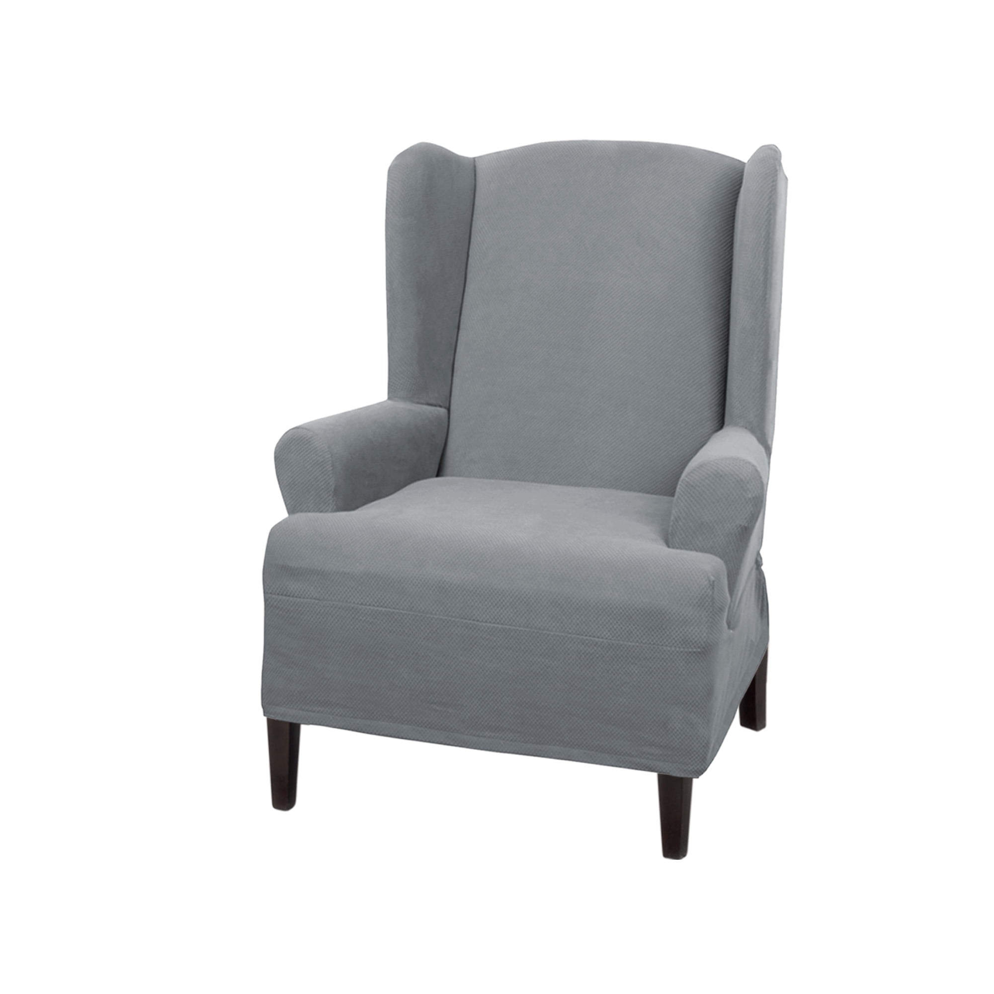 Zenna Home Pixel Stretch 1-Piece Wing Chair Slipcover Furniture Cover ...
