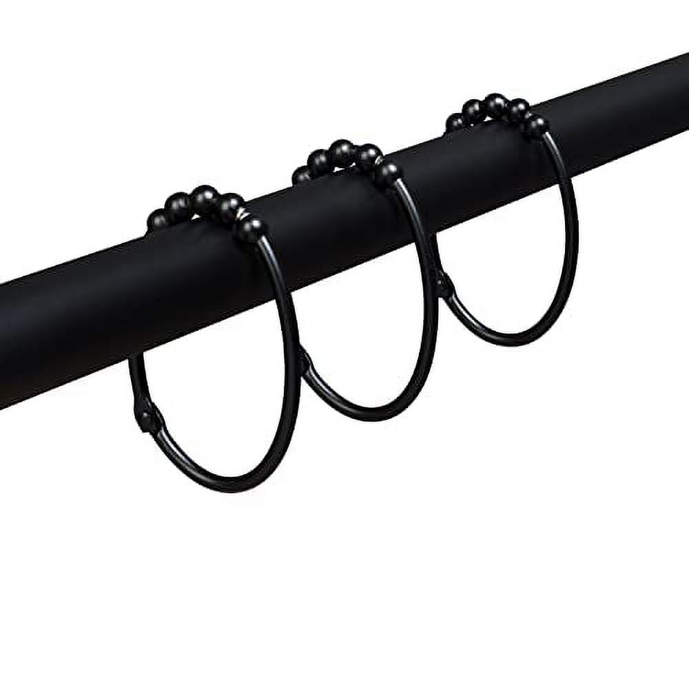 Zenna Home Rustproof Stainless Steel Oval Roller Shower Rings, Set of ...