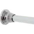 Zenna Home Straight 72 In. Adjustable Tension Finial Shower Rod in ...